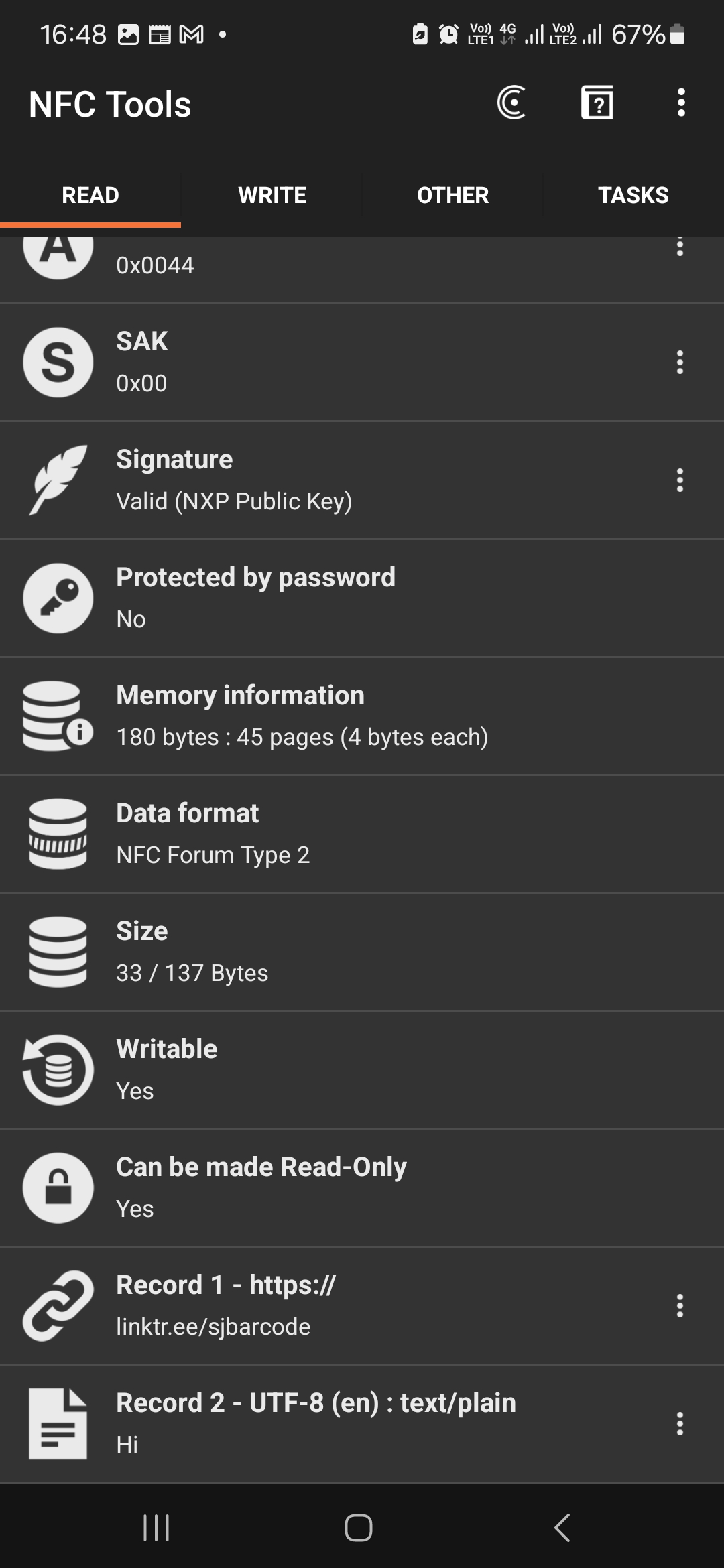 Guideline: Rewriting an NFC Tag Using NFC Tools - S & J Bar Code Sdn ...